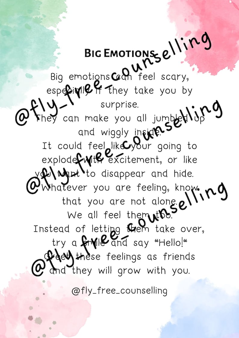 Big Feelings Poem // Worry Monster, Home Schooling, Emotional ...