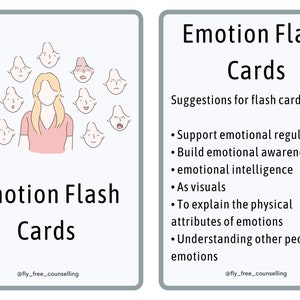 Emotions Flashcards, Social Emotional Learning, Visual Aids (digital ...