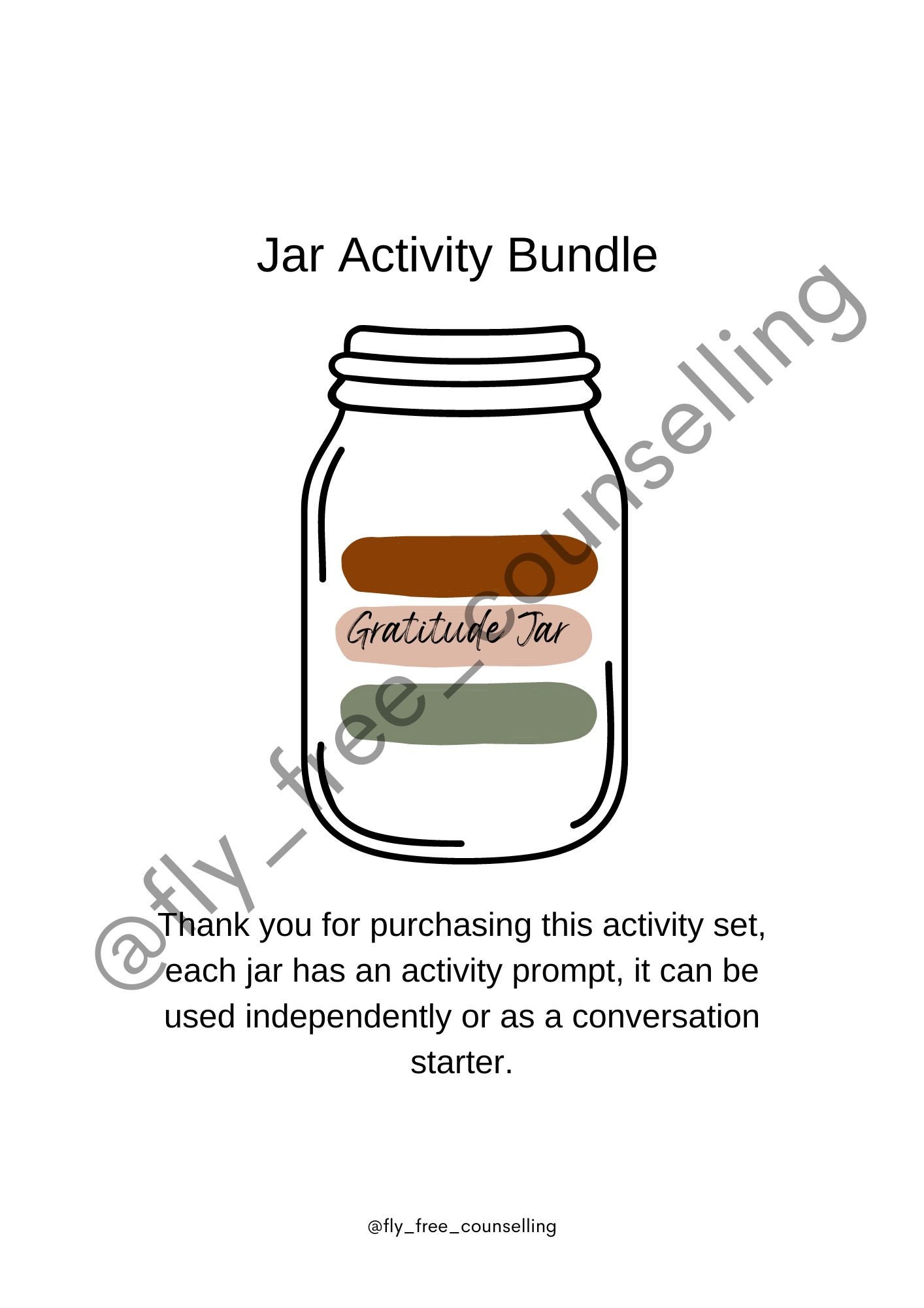 Jar Activity Worksheet Bundle, Kids Anxiety, Counselling Tool (digital ...