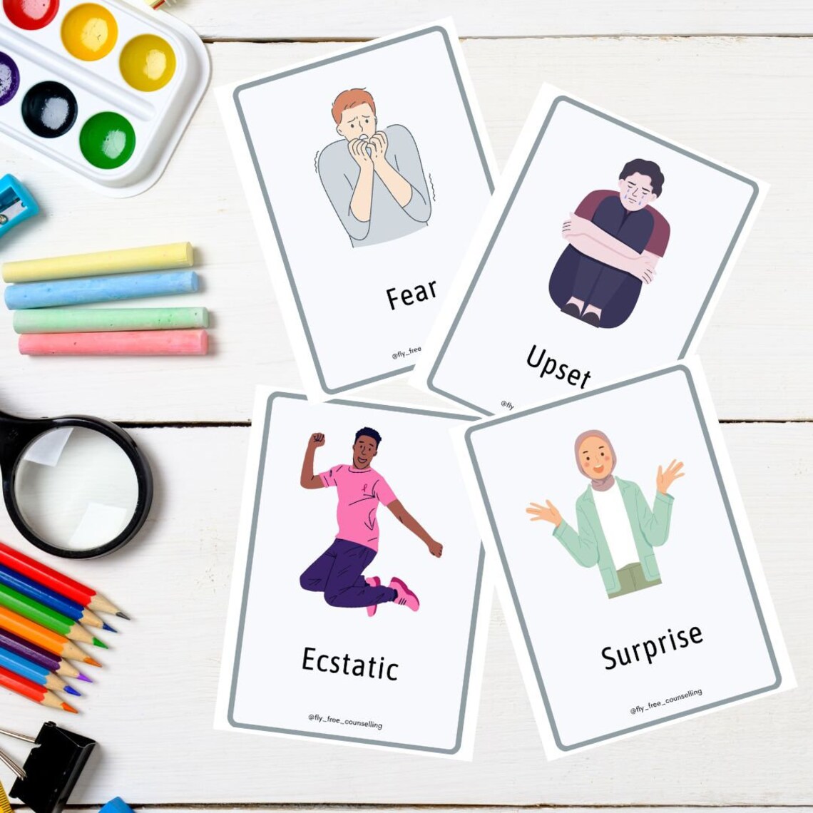 Emotions Flashcards, Social Emotional Learning, Visual Aids (digital ...