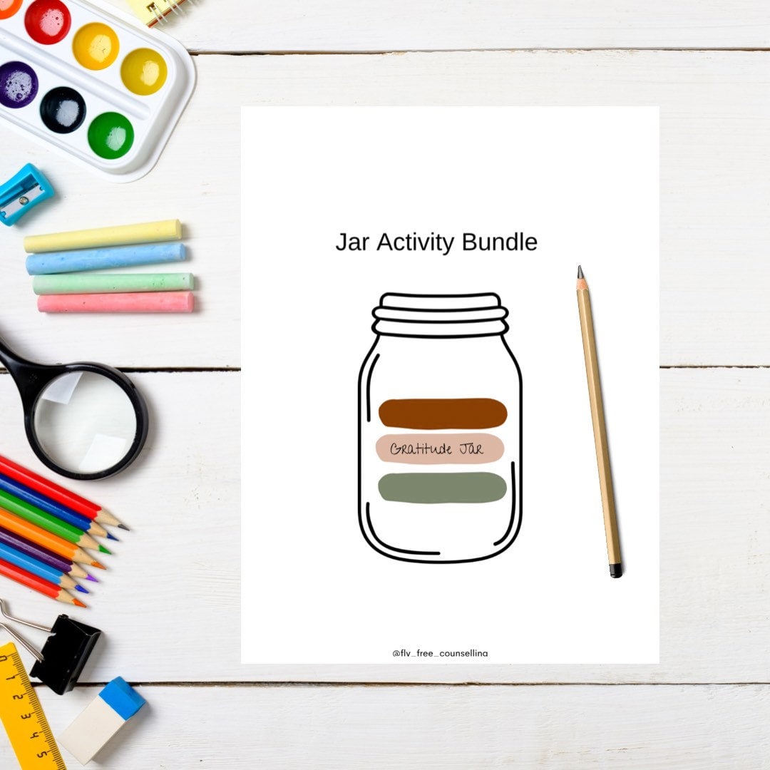 Digital Download Jar Activity Worksheet Printables // Kids Worry Jar ...