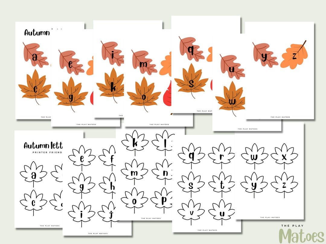 Autumn Lower Case Letter Activity Sheetfor Toddlers EYFS - Etsy