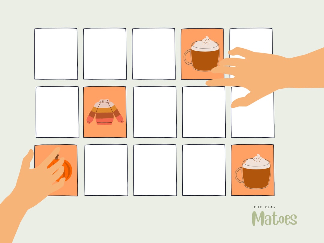 Autumn Memory Game Worksheets, Autumn Activity for Toddlers, EYFS ...