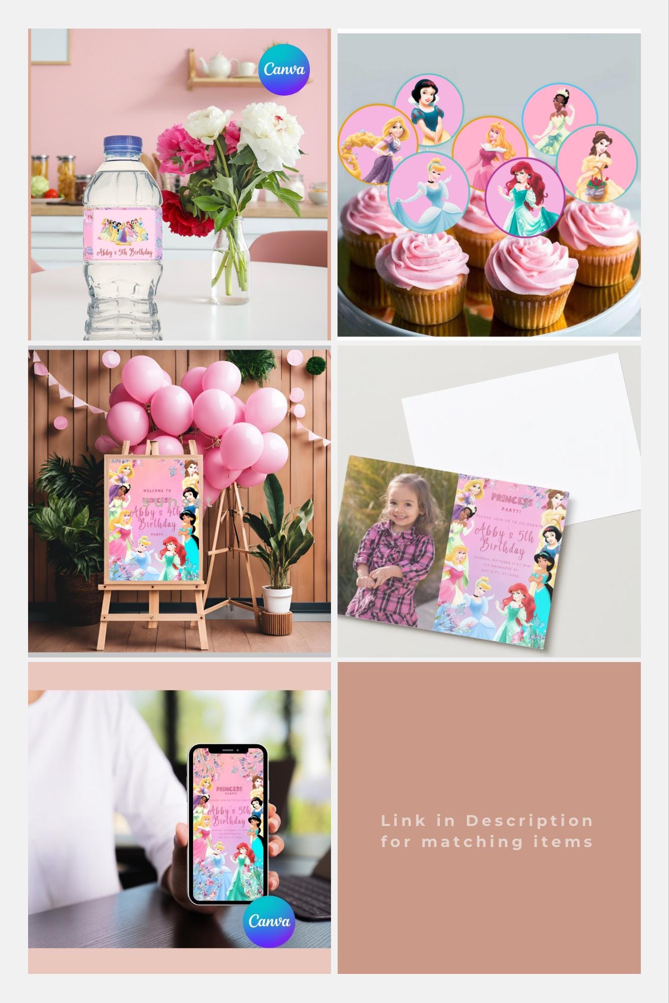 Princess 3rd Birthday Invitation Princess Invitation Princess Party ...