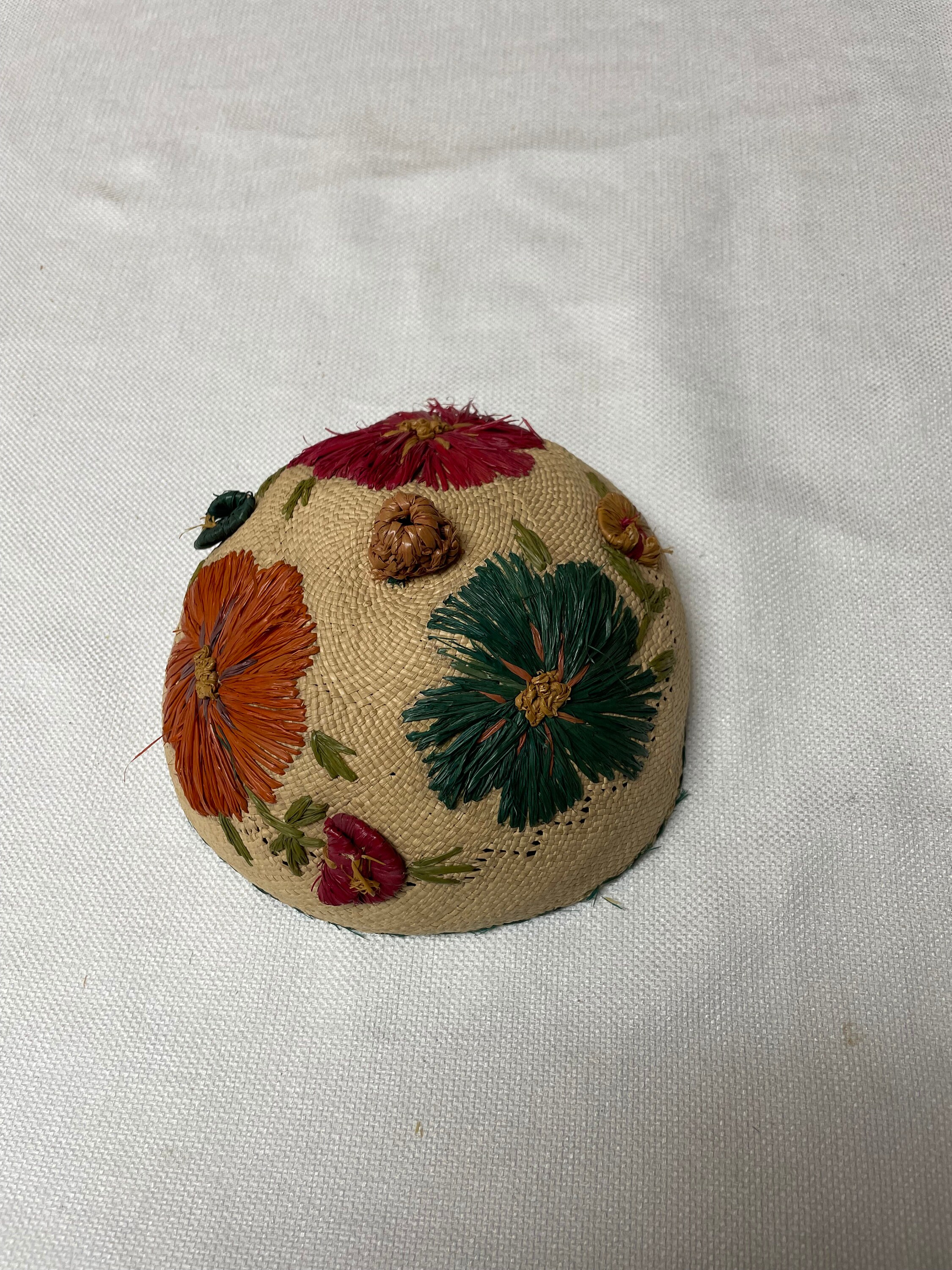 Vintage Fine Raffia Cap - Etsy