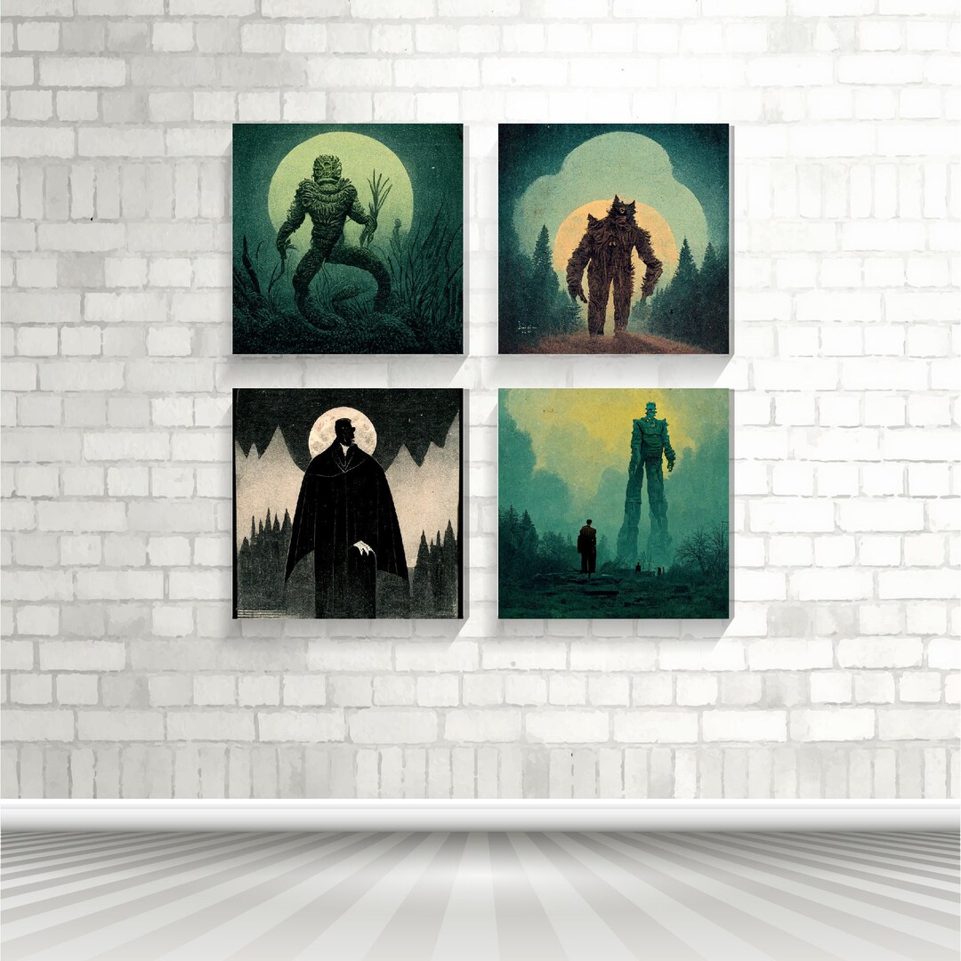 Vintage Classic Monsters | Dracula | Frankenstein | 4-PACK | Digital ...