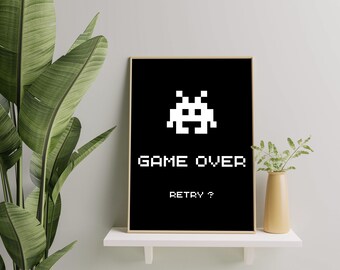 80s Game Over - Etsy