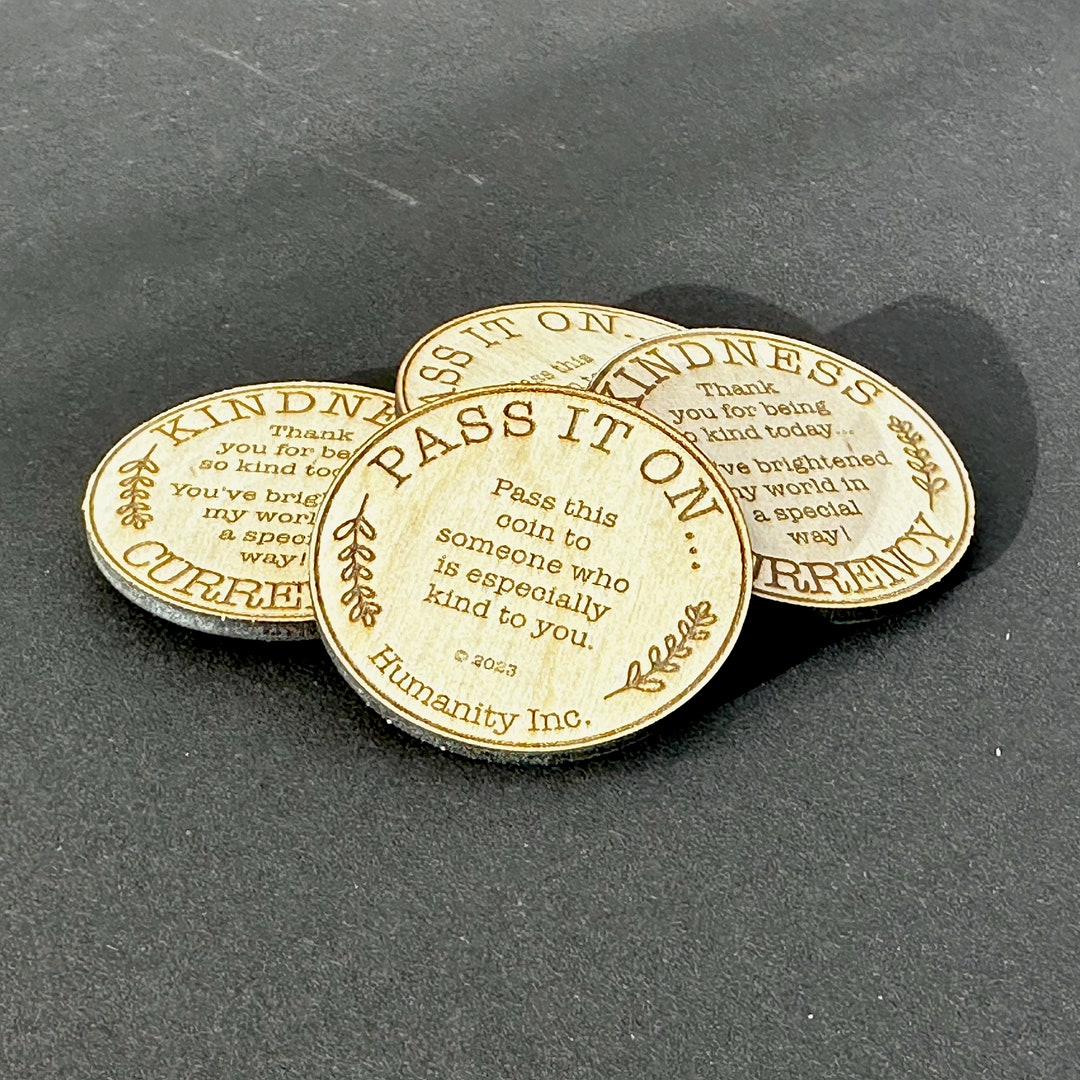 Wooden "kindness Coin" to Help Spread a Little Cheer and Make Someone's ...