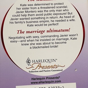 Harlequin Presents Romance Paperback Book Author Kim Lawrence Title the ...