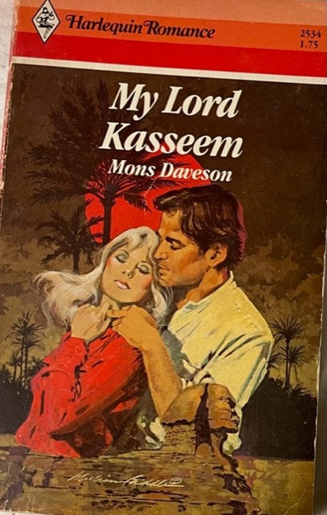 Harlequin Romance Paperback Book Author Mons Daveson Title My Lord Kasseem Etsy