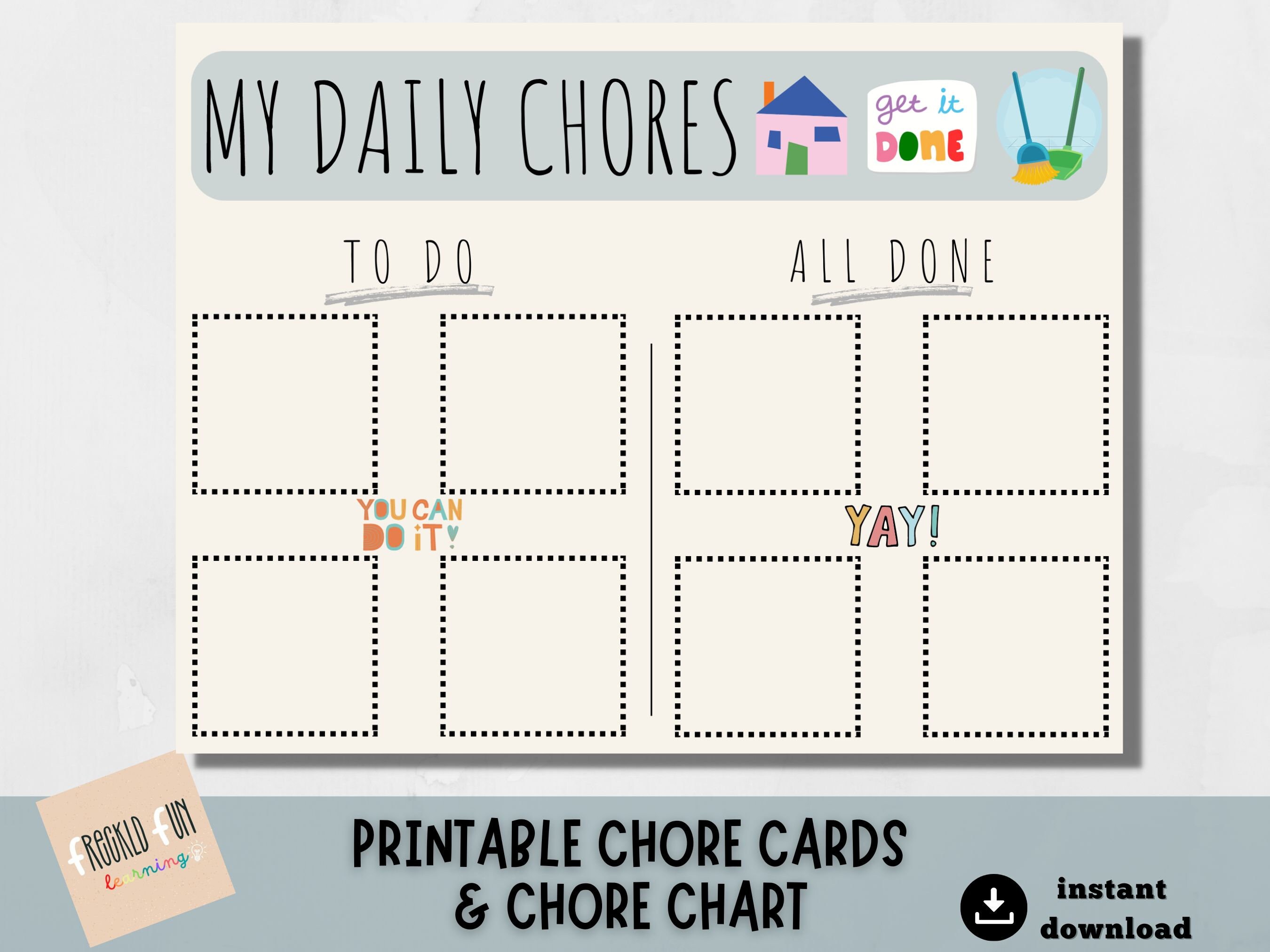 Chore Chart Chore Cards Chore Chart for Kids Chore Chart - Etsy