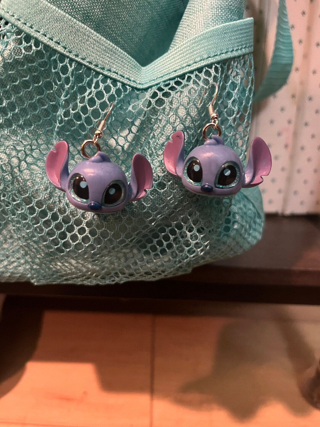 Lilo and Stitch Stitch laying Down Earrings - Etsy