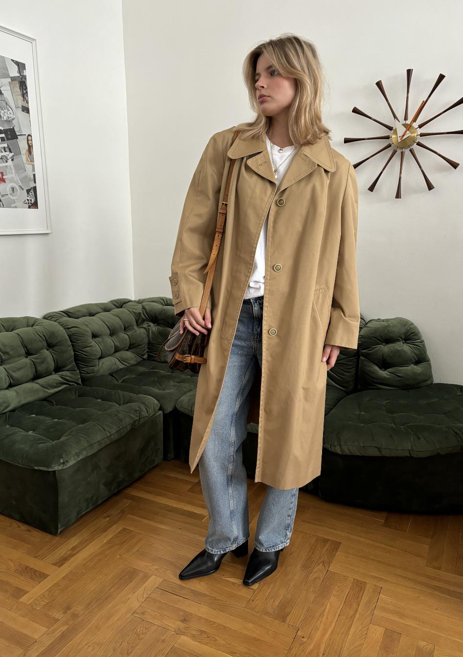 Vintage Beige / Send Color / Trench Coat / Jacket / Midi Coat - Etsy