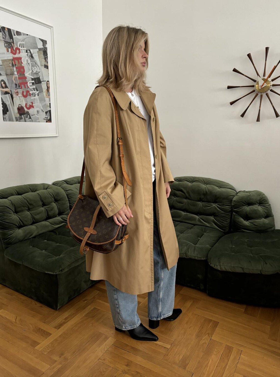 Vintage Beige / Send Color / Trench Coat / Jacket / Midi Coat - Etsy