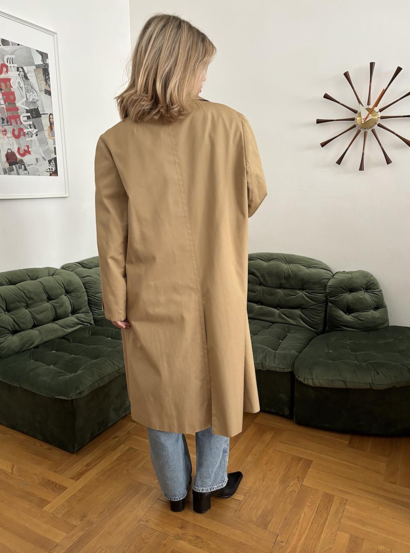 Vintage Beige / Send Color / Trench Coat / Jacket / Midi Coat - Etsy