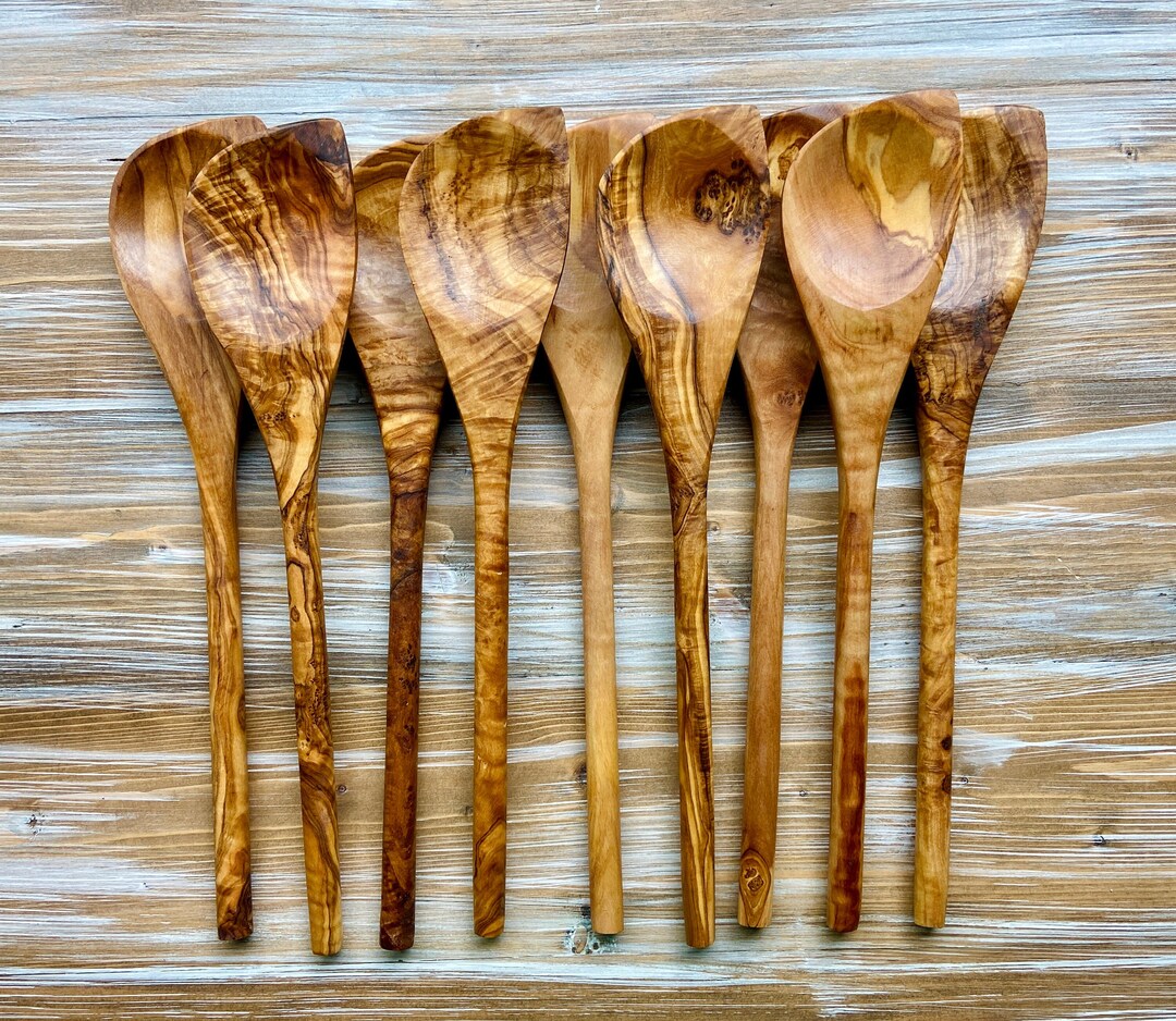 Olive Wood Spoon, Slanted Cooking Spoon, Stirring Spoon, Sauce Spoon - Etsy