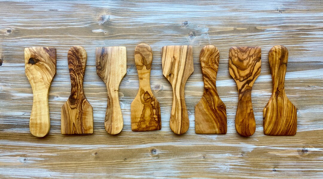 Olive Wood Raclette Spatula, Cream Cheese Spreader, Pan Scraper - Etsy