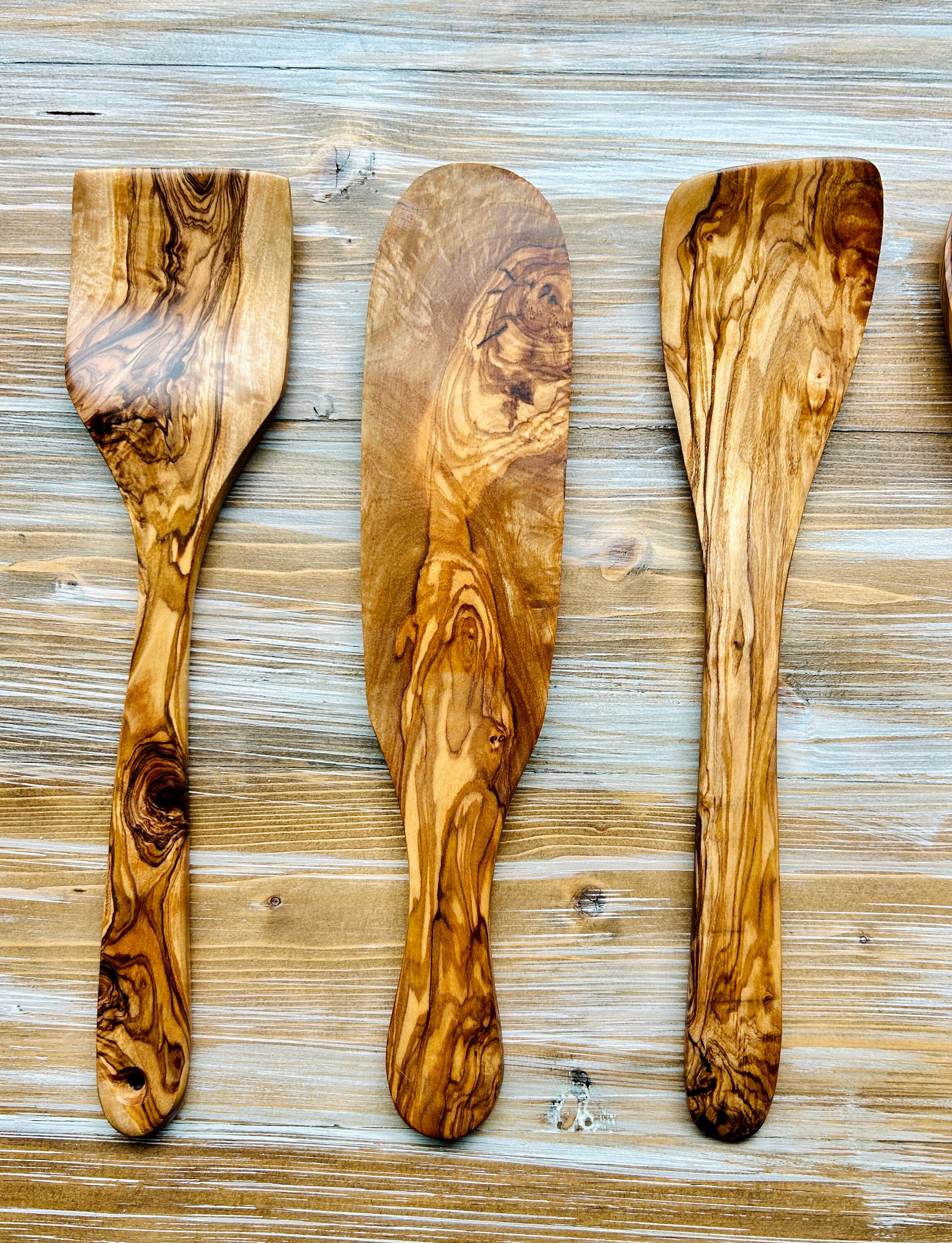 Olive Wood Kitchen Utensil 6 Piece Set, Starter Set - Etsy