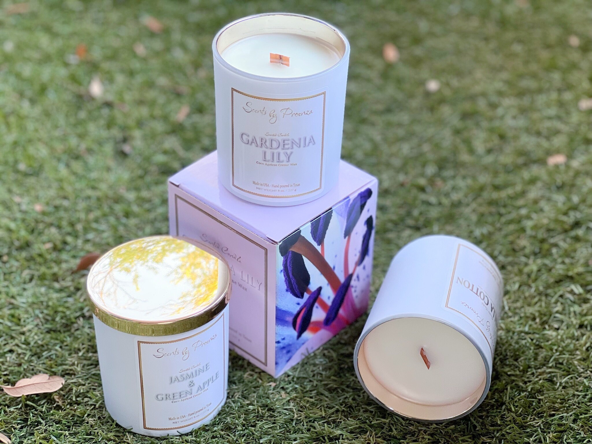 Jasmine & Green Apple Scented Candle - Etsy