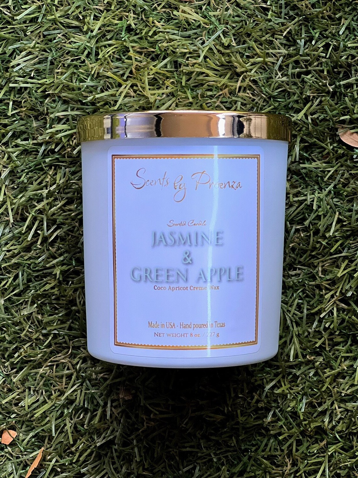 Jasmine & Green Apple Scented Candle - Etsy