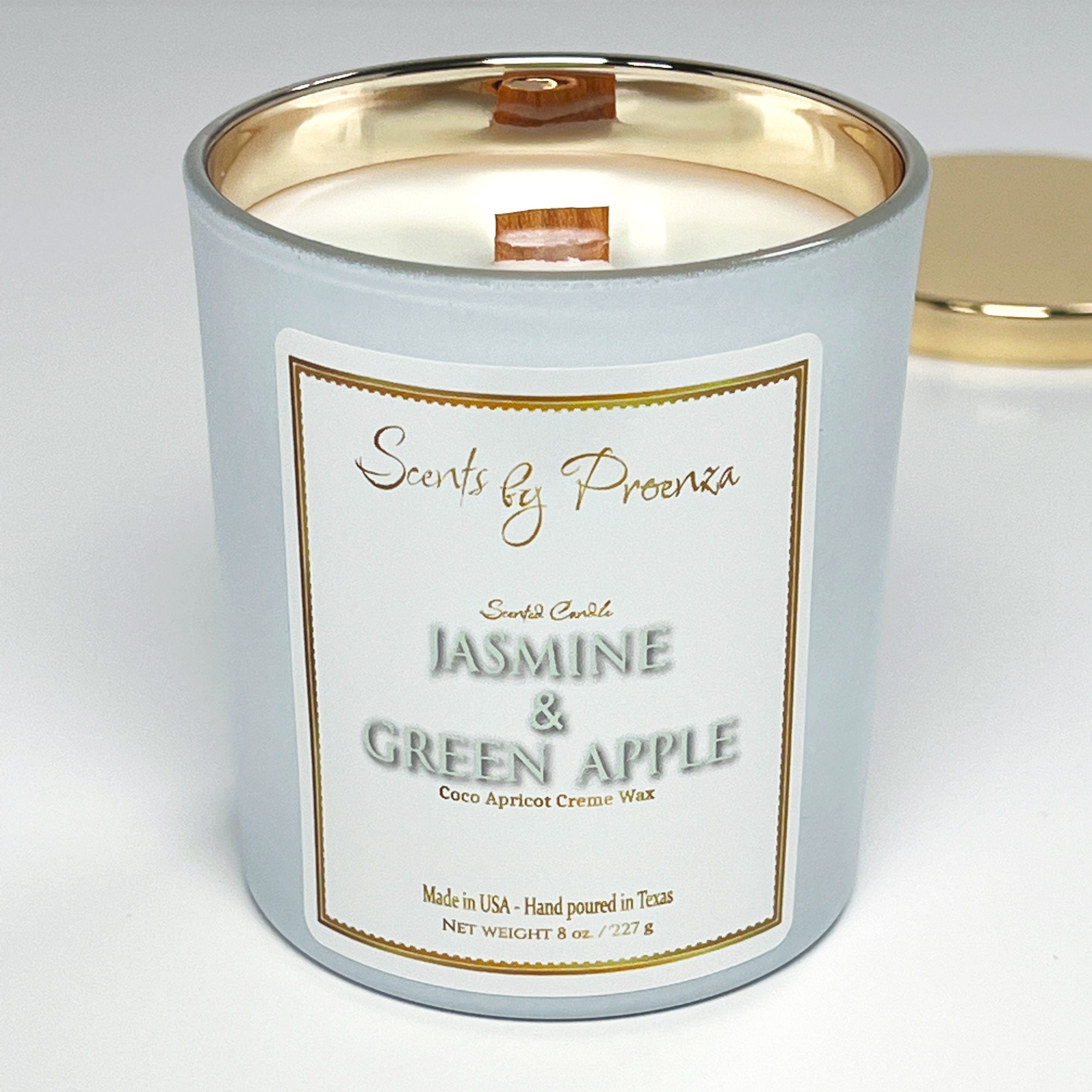 Jasmine & Green Apple Scented Candle - Etsy