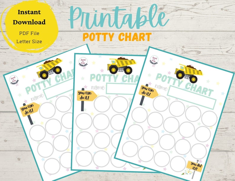 Potty Training Chart for Boys, Potty Chart Printable, Potty Reward ...