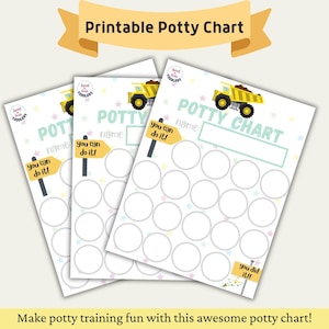 Potty Training Chart for Boys, Potty Chart Printable, Potty Reward ...