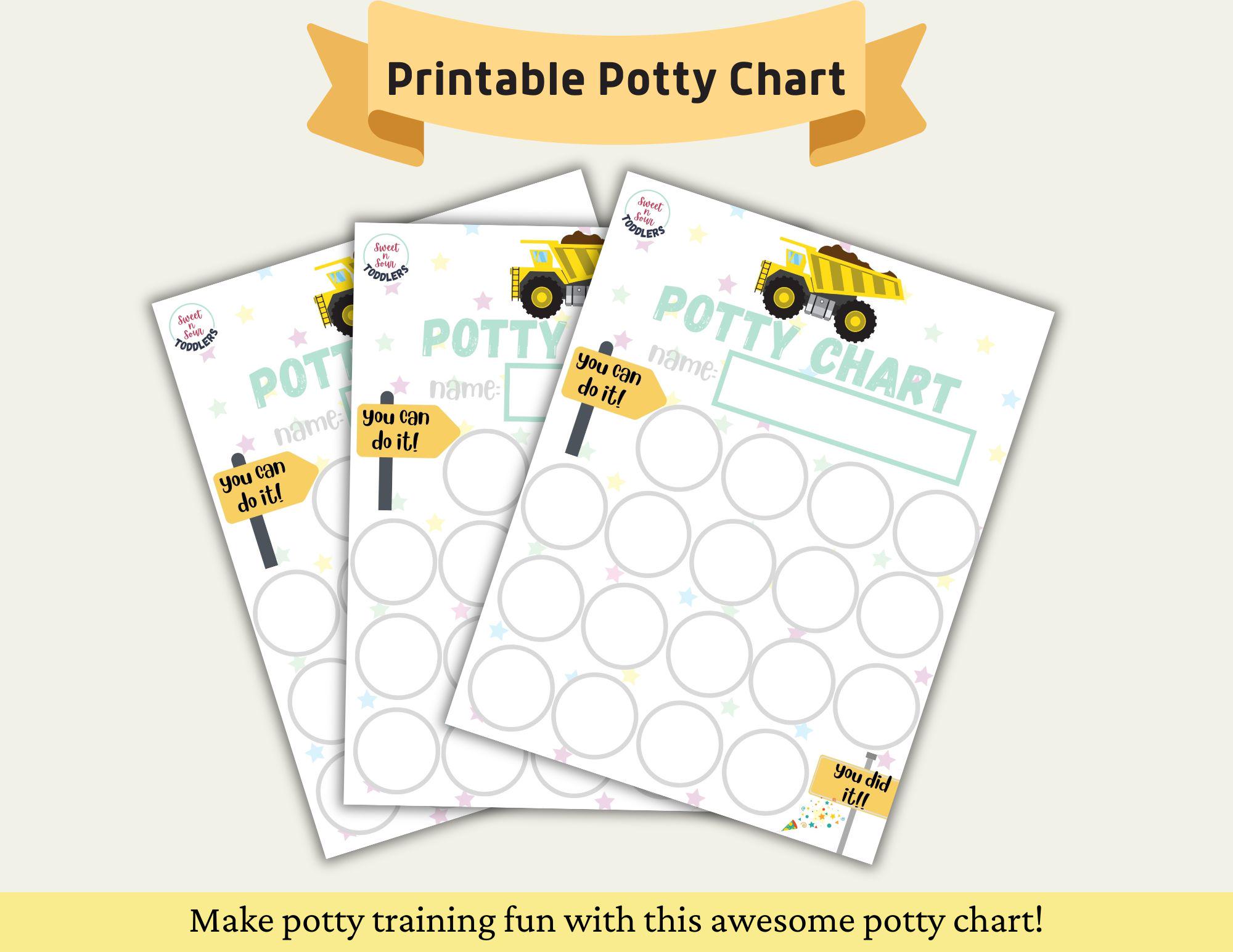 Potty Training Chart for Boys, Potty Chart Printable, Potty Reward ...