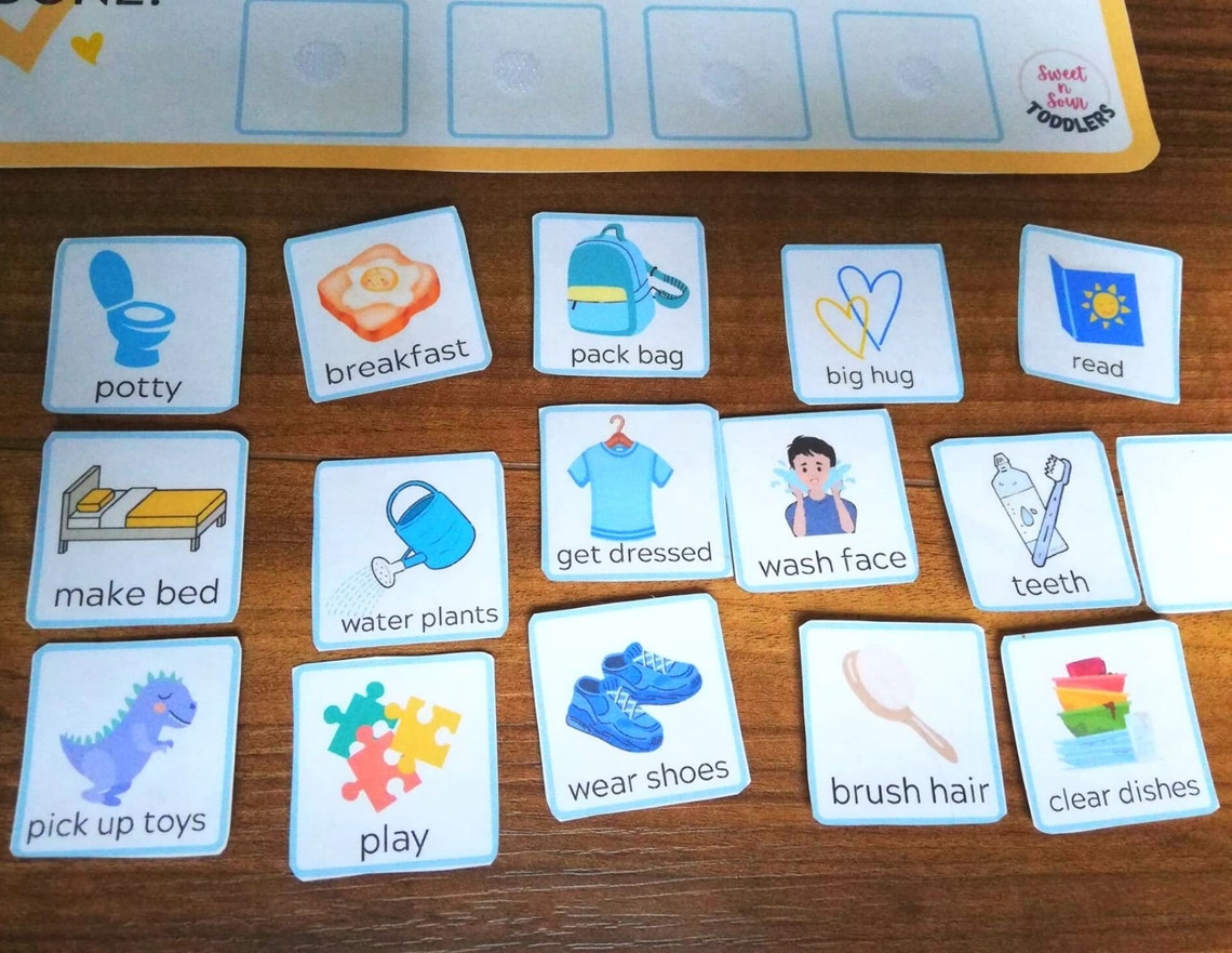 Daily Routine Chart for Kids, Printable Chore Chart, Kids to Do List ...