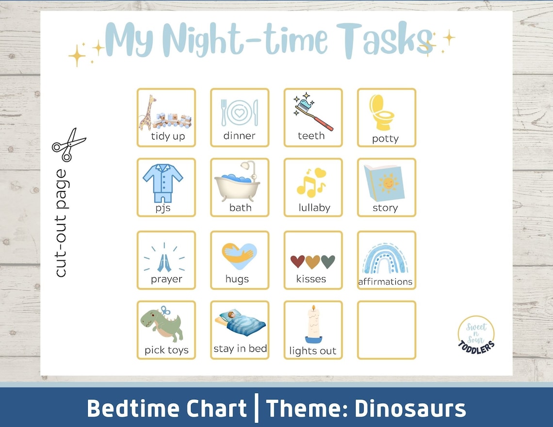 Daily Routine Chart for Kids, Printable Chore Chart, Kids to Do List ...