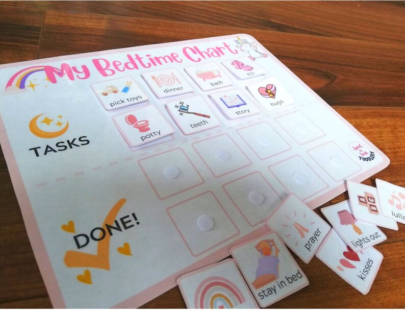 Bedtime Routine Chart Bedtime Chart for Toddlers Chore Chart - Etsy Canada