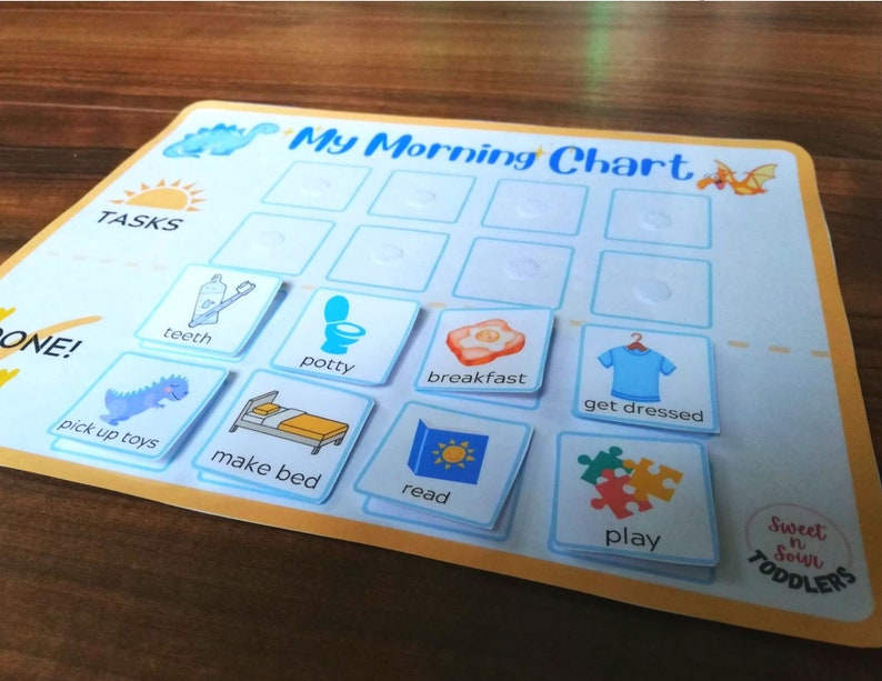 Morning Routine Chart, Morning Checklist, Printable Chore Chart, Daily ...