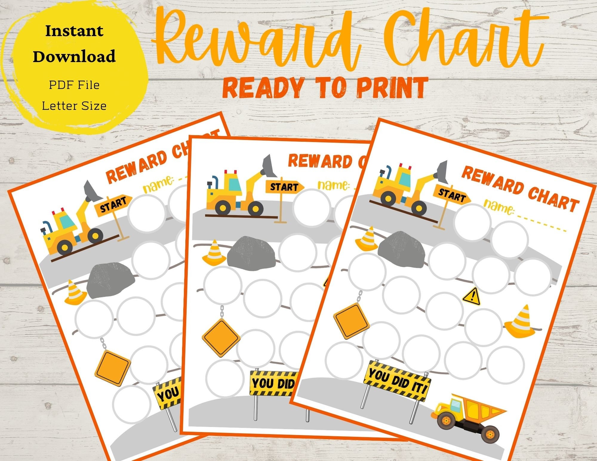 Reward Chart for Kids, Reward Chart Printable, Behavior Chart ...