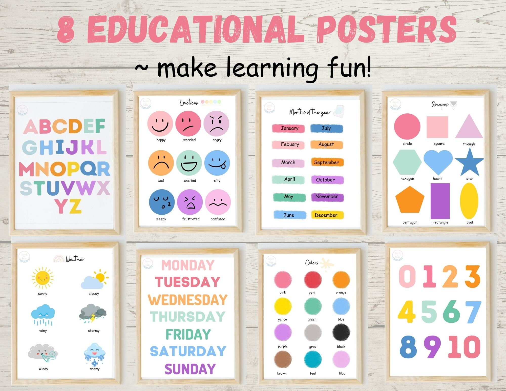 Emotions Poster, Weather Poster, Colors Poster, Educational Posters ...