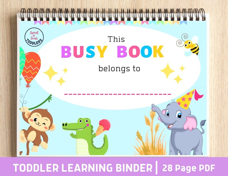 Busy Book for Toddler, Learning Binder Toddler, Quiet Activity Book for ...