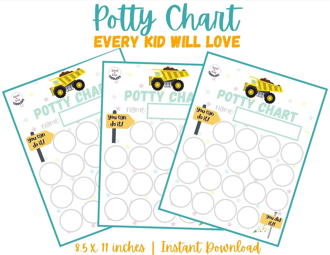 Potty Training Chart for Boys, Potty Chart Printable, Potty Reward ...