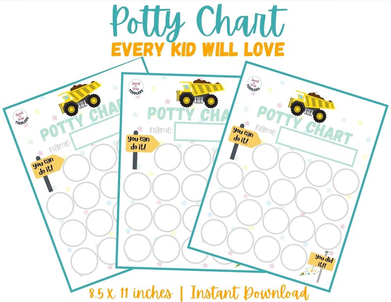 Potty Training Chart for Boys, Potty Chart Printable, Potty Reward ...