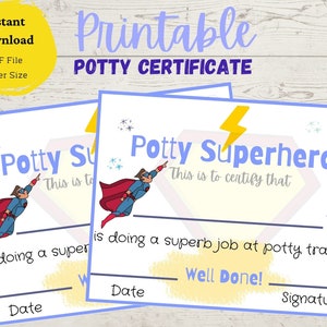 Potty Training Certificate, Potty Training Boys, Potty Chart, Potty ...