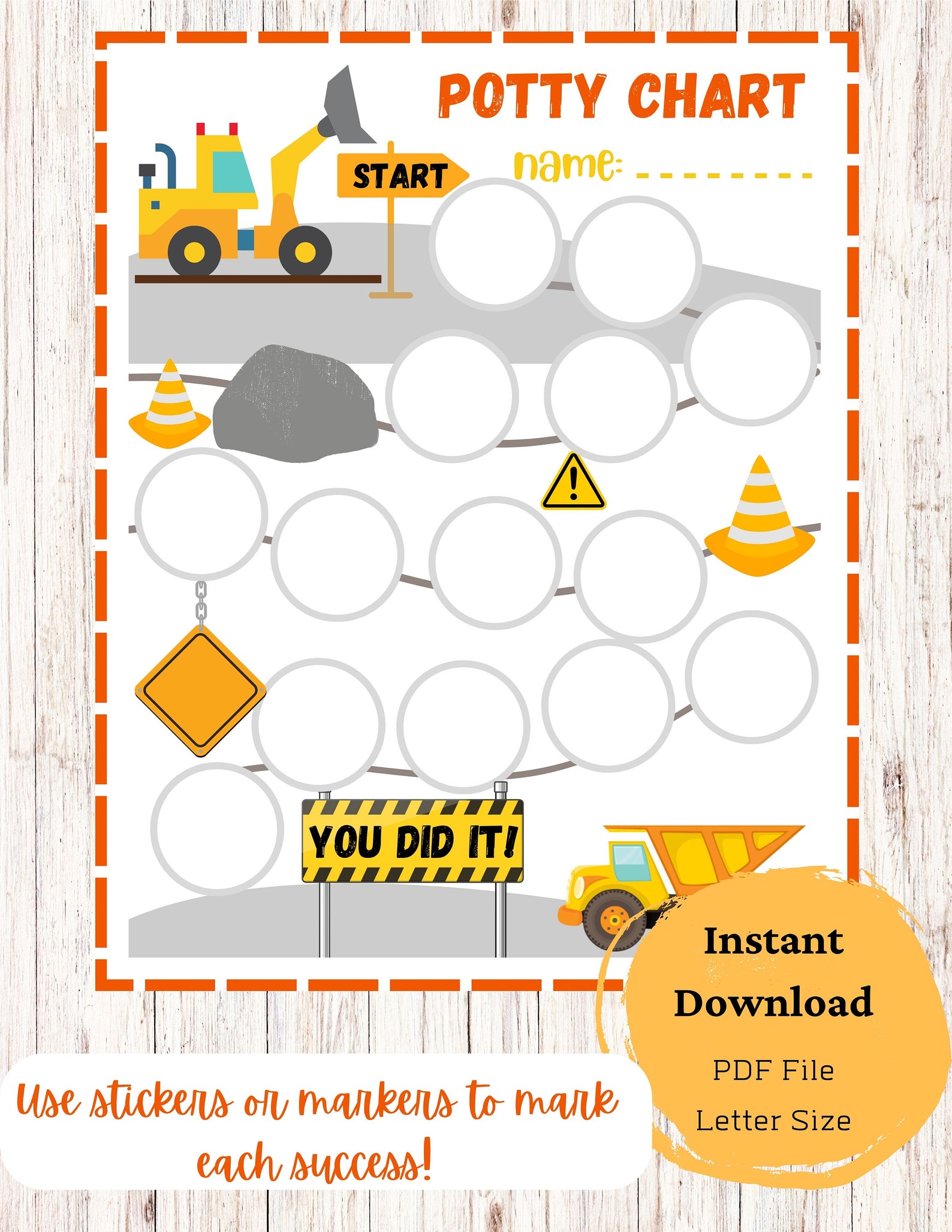 Potty Training Chart for Boys, Potty Chart Printable, Potty Reward ...