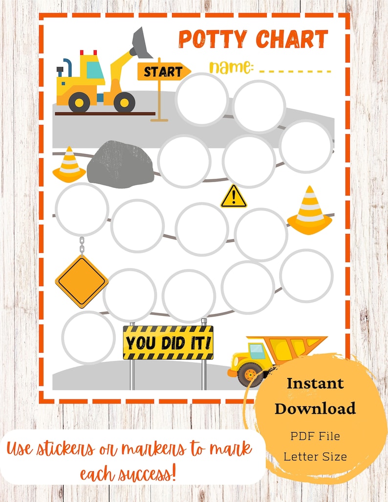 Potty Training Chart for Boys, Potty Chart Printable, Potty Reward ...