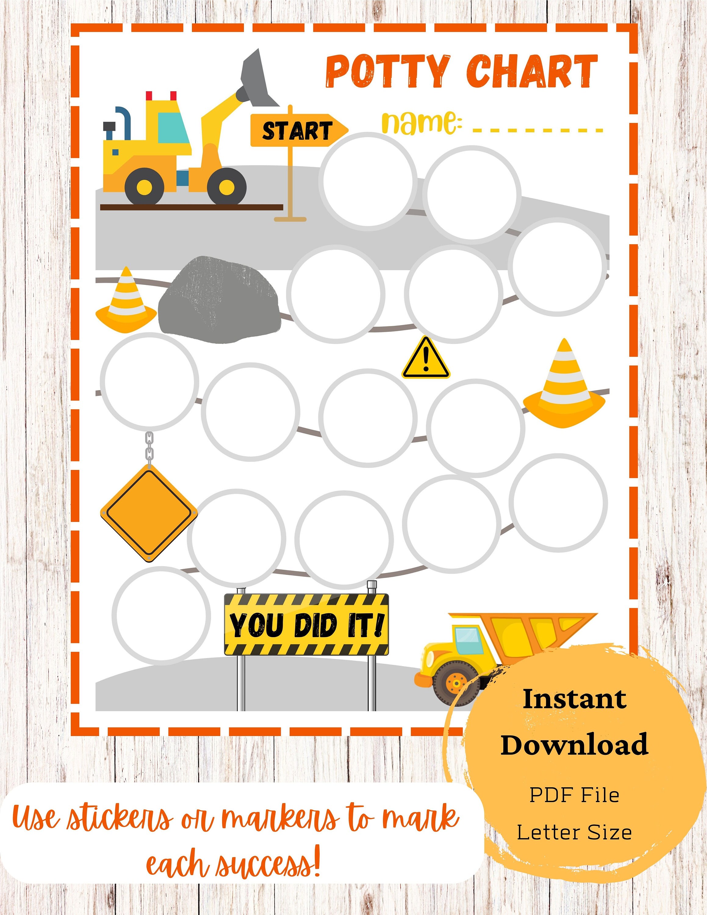 Potty Training Chart for Boys, Potty Chart Printable, Potty Reward ...