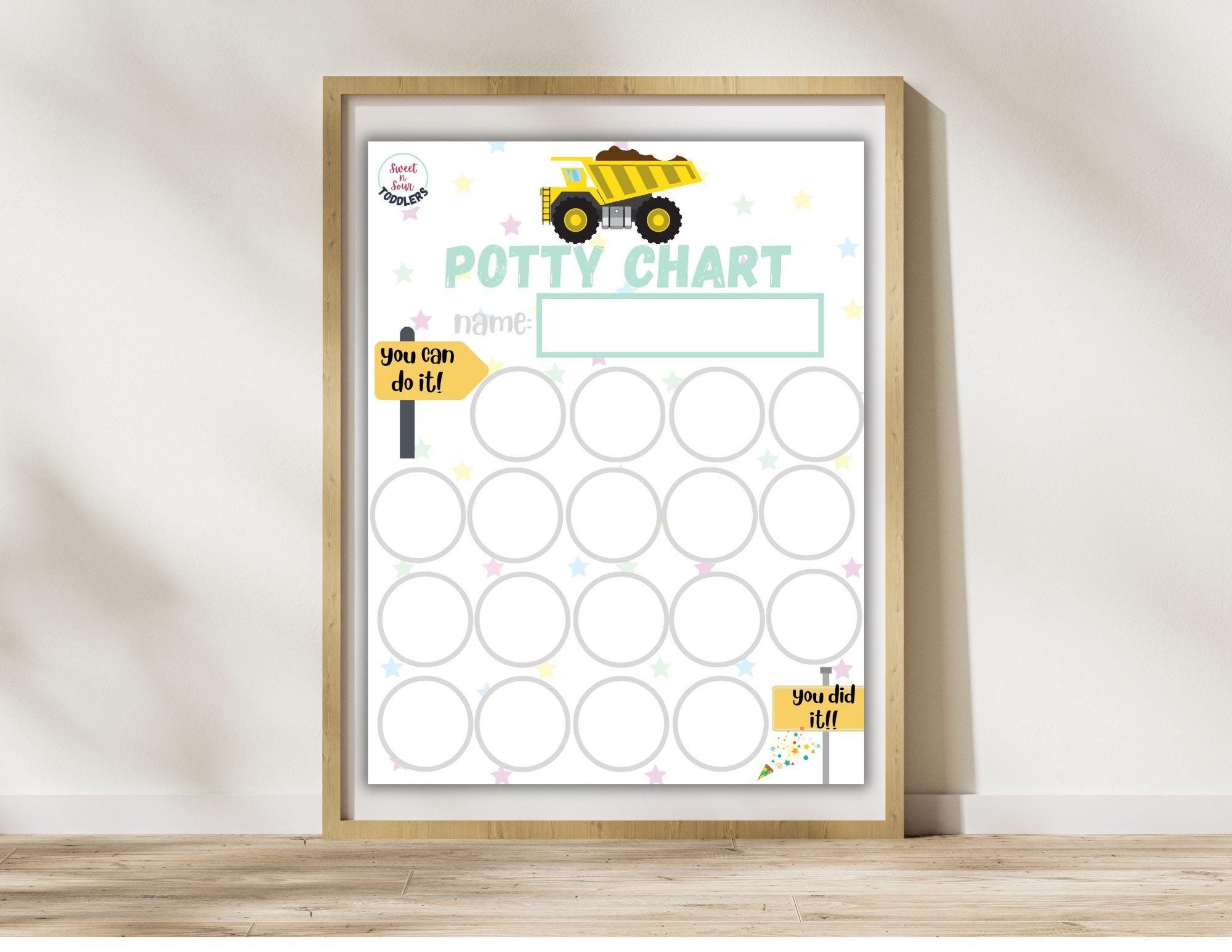 Potty Training Chart for Boys, Potty Chart Printable, Potty Reward ...