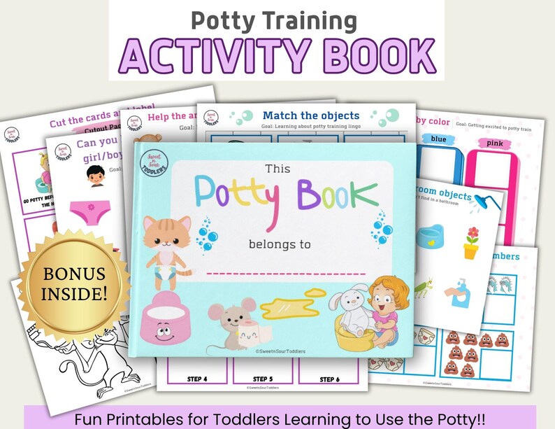Potty Training Book, Potty Training Reward, Potty Training Poster ...