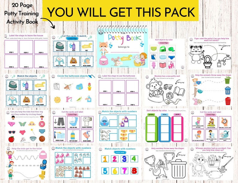 Potty Training Book, Potty Training Reward, Potty Training Poster ...