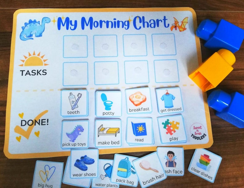 Daily Routine Chart for Kids, Printable Chore Chart, Kids to Do List ...
