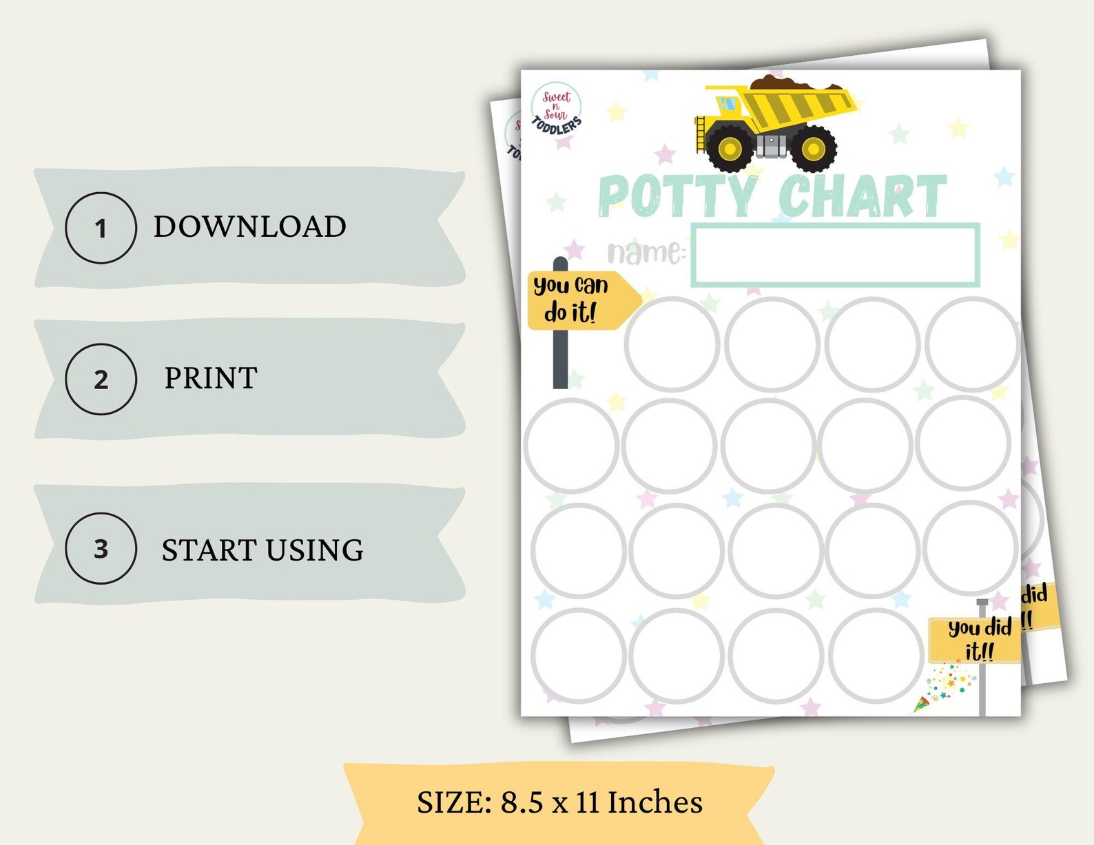 Potty Training Chart for Boys, Potty Chart Printable, Potty Reward ...