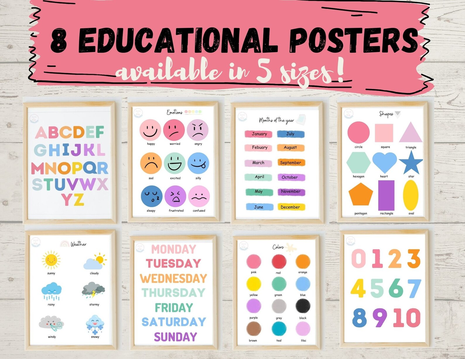 Emotions Poster, Weather Poster, Colors Poster, Educational Posters ...