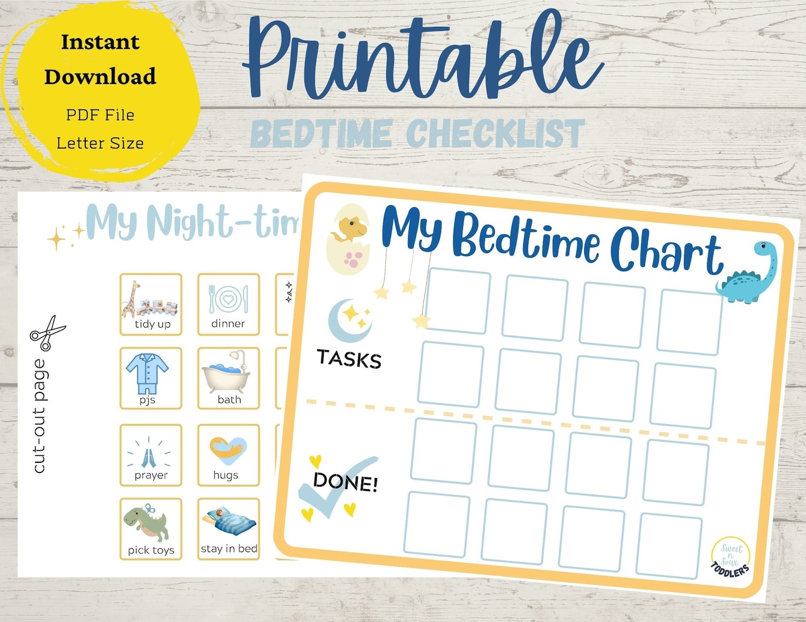 Daily Routine Chart for Kids, Printable Chore Chart, Kids to Do List ...