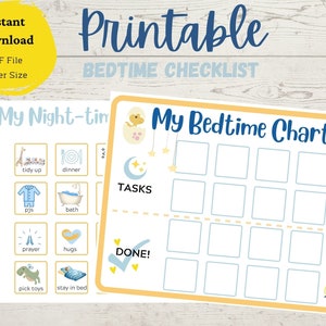 Daily Routine Chart for Kids, Printable Chore Chart, Kids to Do List ...
