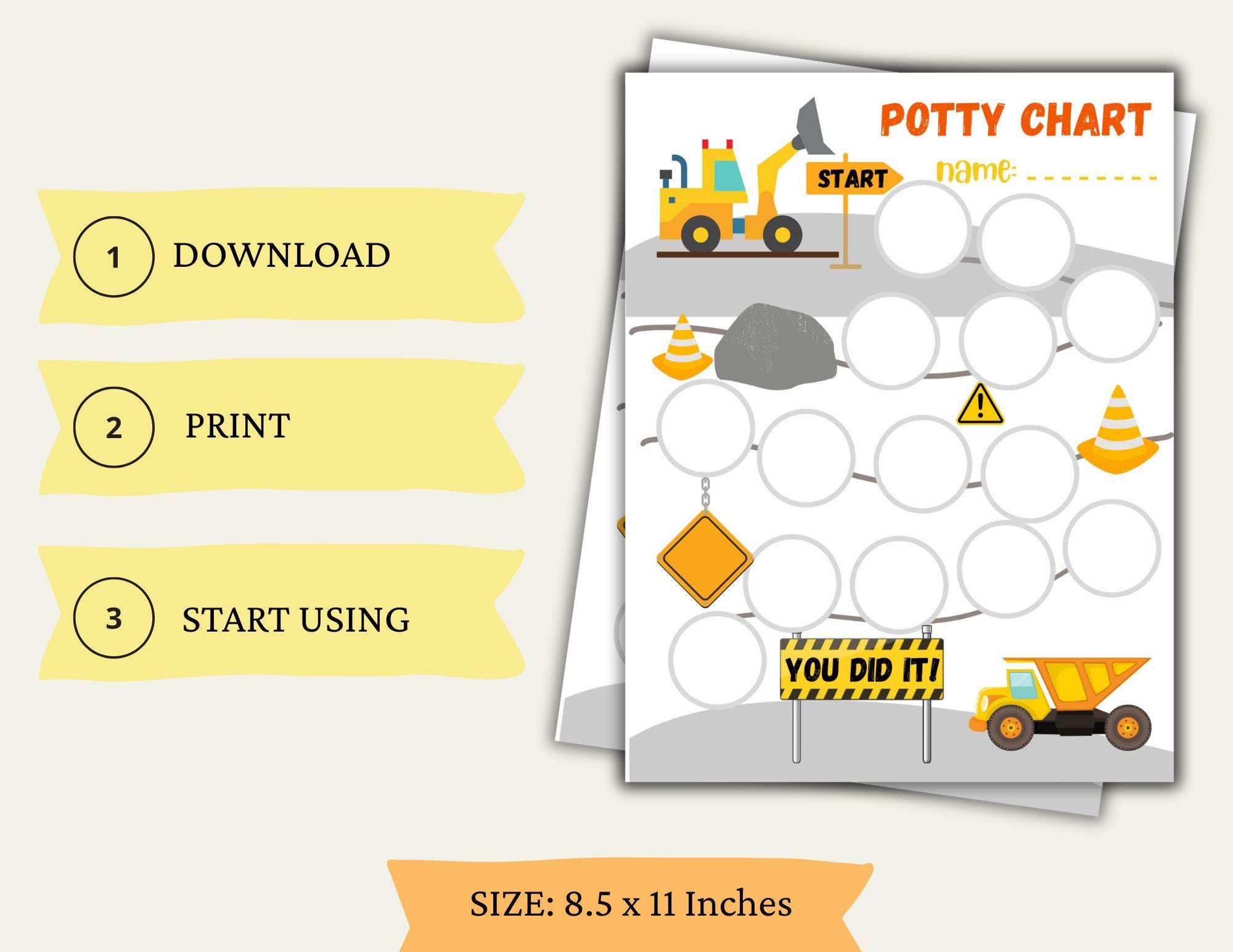 Potty Training Chart for Boys, Potty Chart Printable, Potty Reward ...